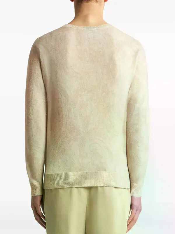 Etro Paisley Intarsia-knit Jumper - Neutrals