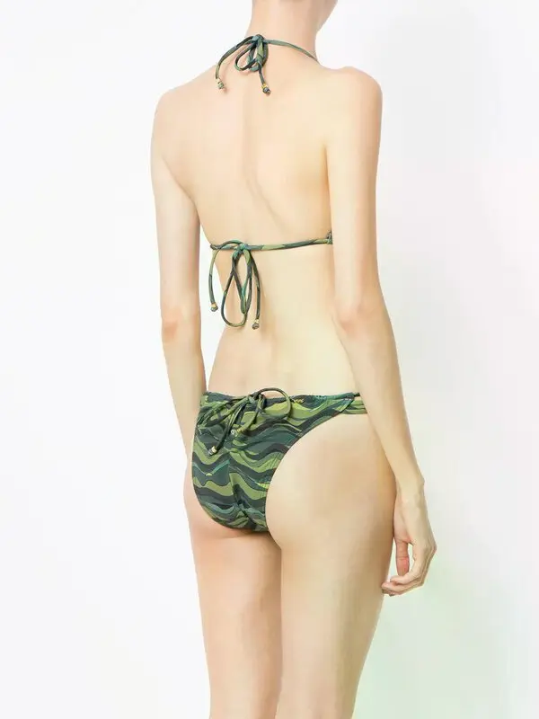 AMIR SLAMA Waves Print Swimsuit