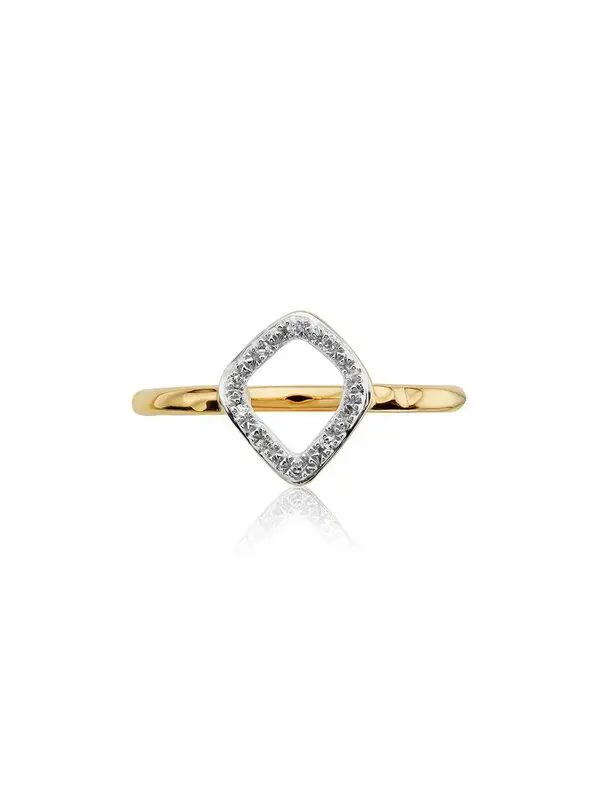 Monica Vinader Riva Mini Kite Stacking Diamond Ring - Gold