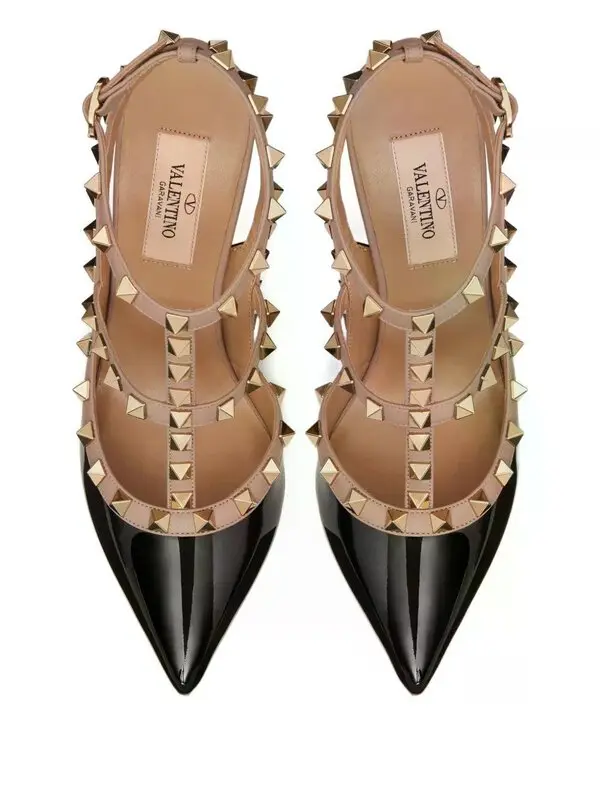 Valentino Garavani 100mm Rockstud Caged Pumps - Black