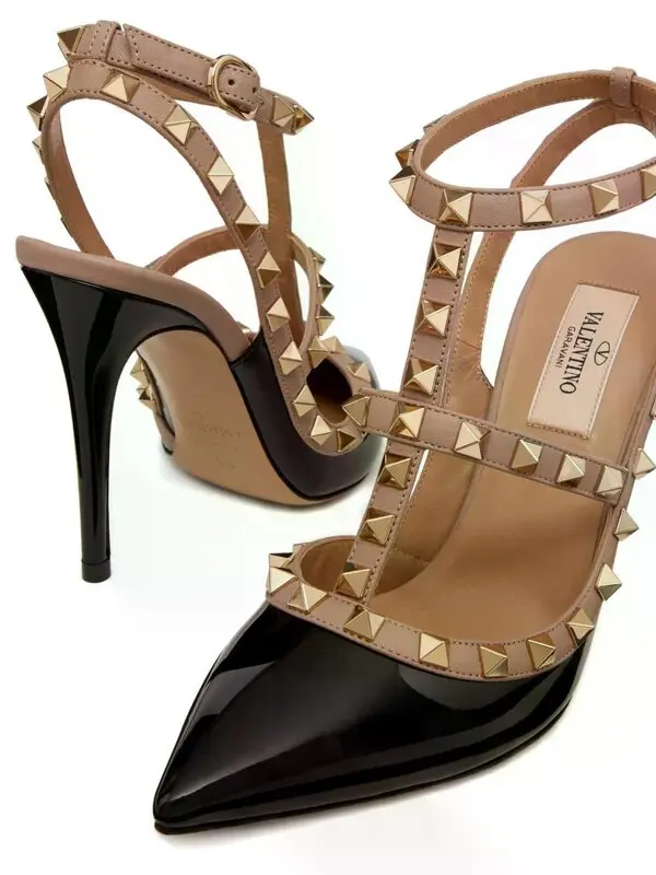 Valentino Garavani 100mm Rockstud Caged Pumps - Black