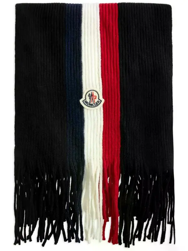 Moncler Logo-patch Scarf - Black