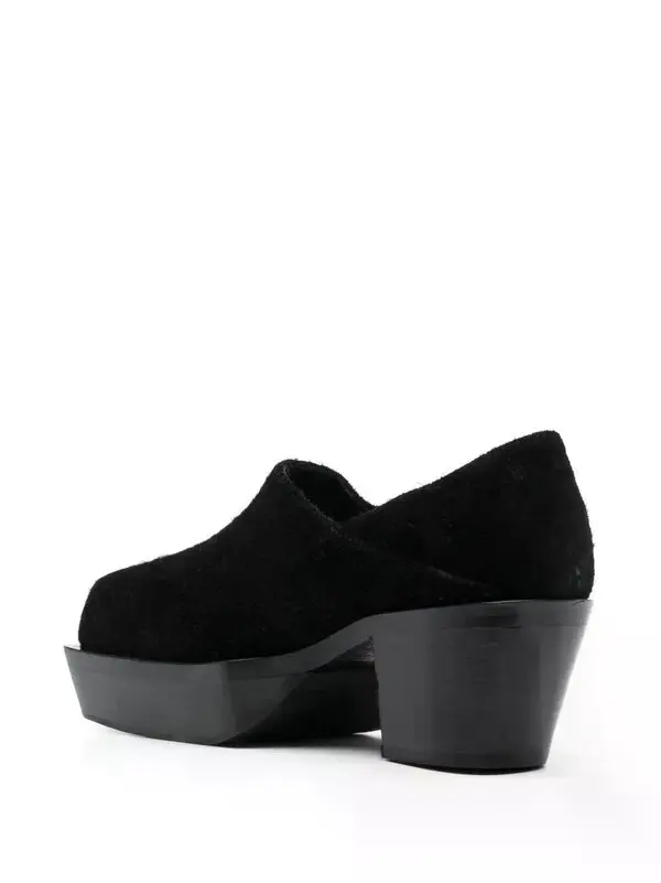 Eckhaus Latta 65mm Cowboy Leather Clogs
