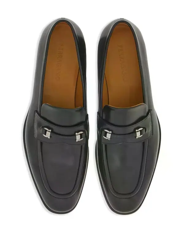 FERRAGAMO Gancini-detailed Leather Loafers