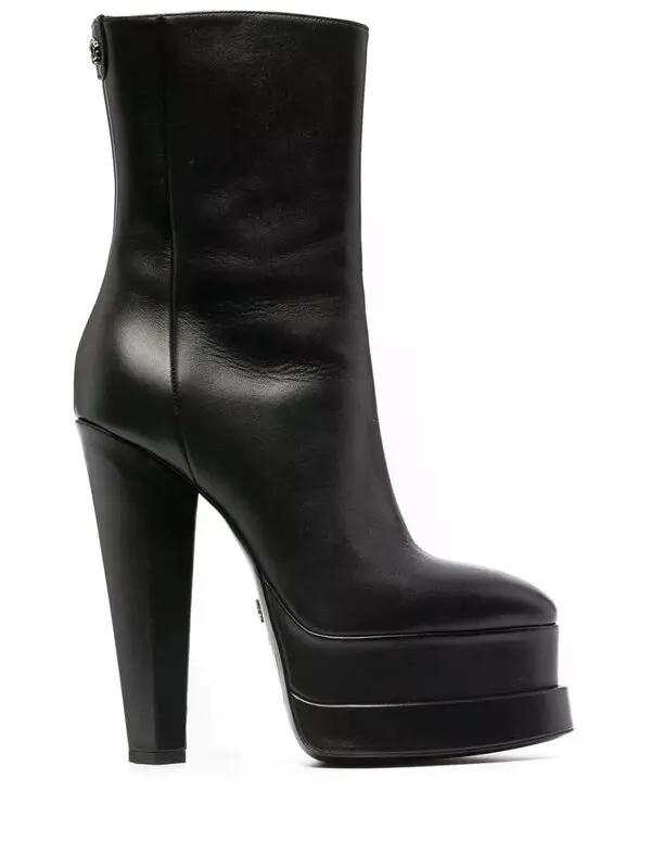 Roberto Cavalli 153mm Leather Platform Boots