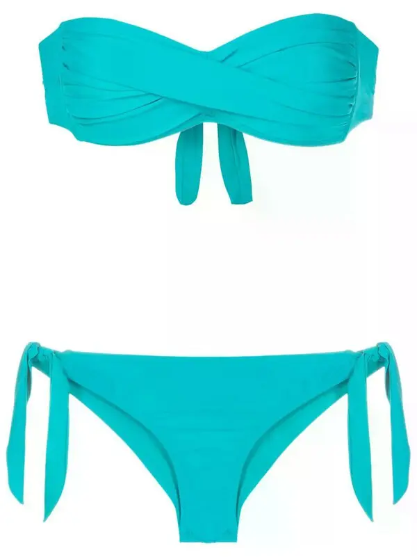 AMIR SLAMA Twisted Bandeau Bikini - Blue