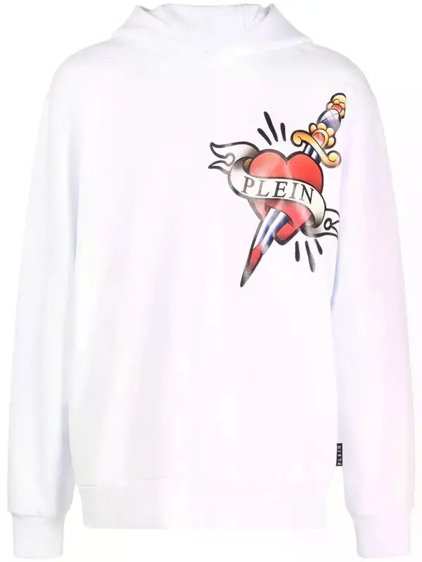 Philipp Plein Logo-print Hoodie - White
