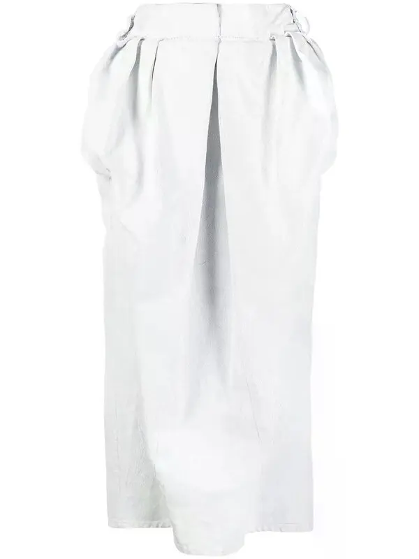 MAISON MARGIELA Gathered Denim Midi Skirt