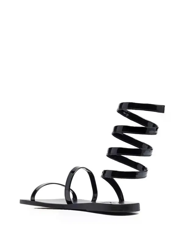 ANCIENT GREEK SANDALS Ofis Wraparound-ankle Sandals - Black