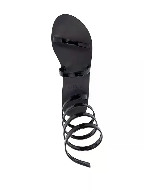 ANCIENT GREEK SANDALS Ofis Wraparound-ankle Sandals - Black