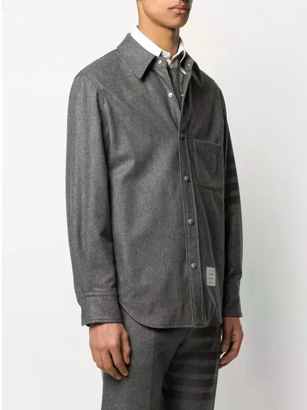 Thom Browne Logo-patch Shirt Jacket