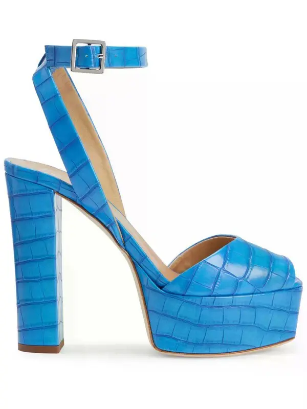 GIUSEPPE ZANOTTI 120mm Betty Platform Sandals - Blue