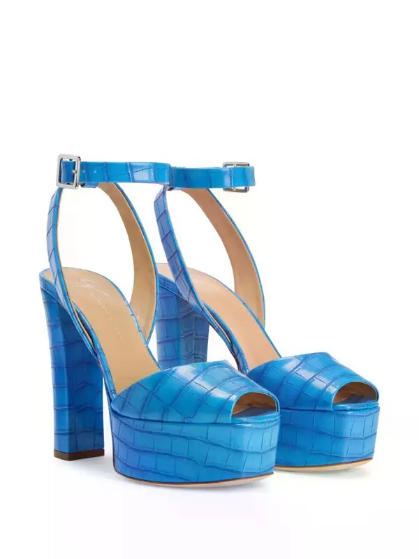 GIUSEPPE ZANOTTI 120mm Betty Platform Sandals - Blue