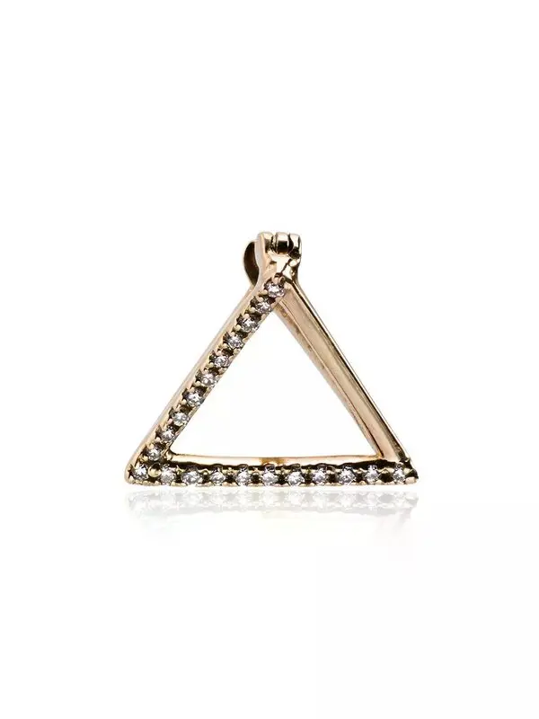 Shihara 18kt Yellow Gold Diamond Triangle Earring - Metallic