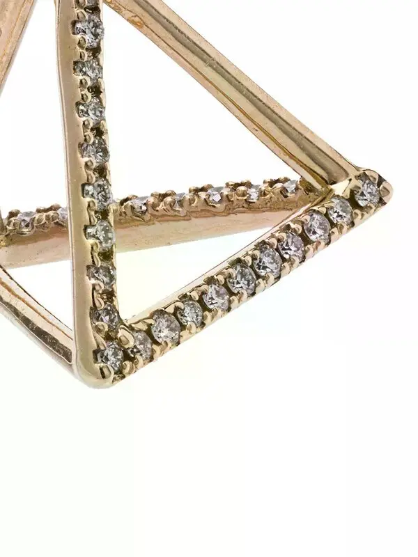 Shihara 18kt Yellow Gold Diamond Triangle Earring