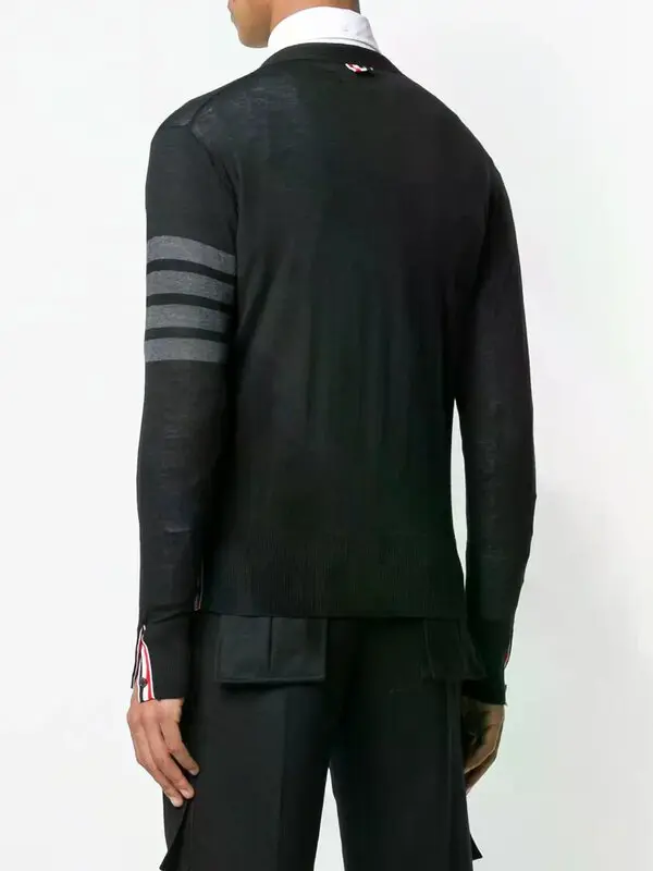 Thom Browne Fine Merino Wool V-neck Cardigan