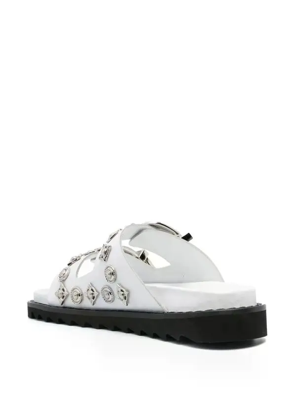 Toga Double-buckle Slip-on Sandals - White