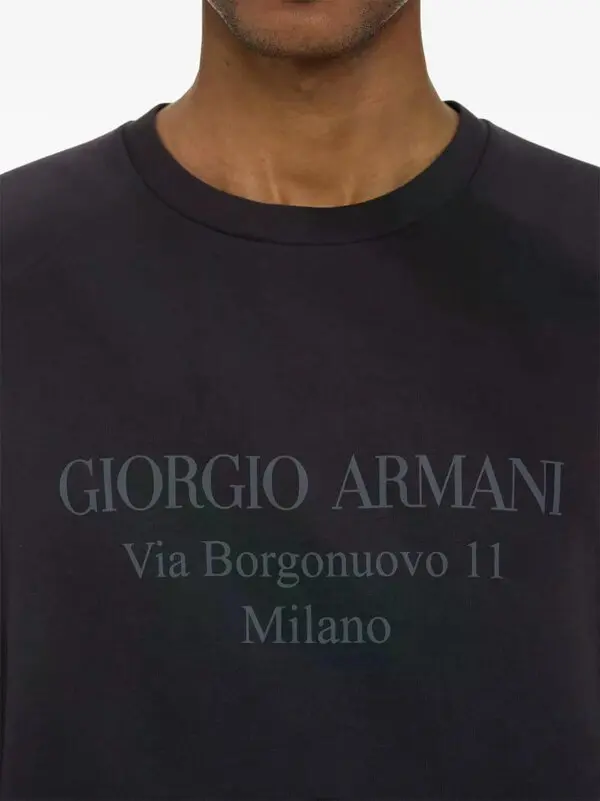 Giorgio Armani Logo-print Cotton-blend Sweatshirt