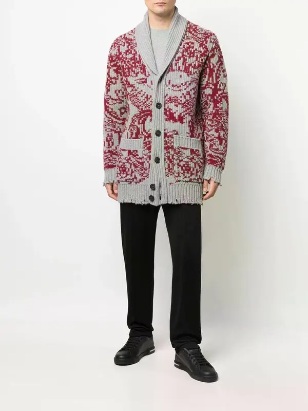 Philipp Plein Intarsia-knit Cardigan