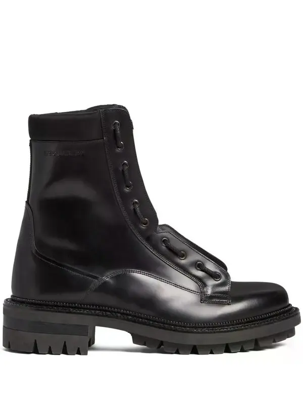 Dsquared2 Combat Boots With Lace-up And Zip Closure