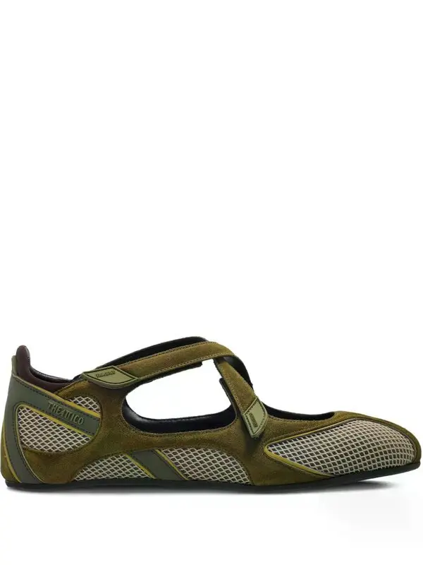 Attico Suede Ballet Flats - Green