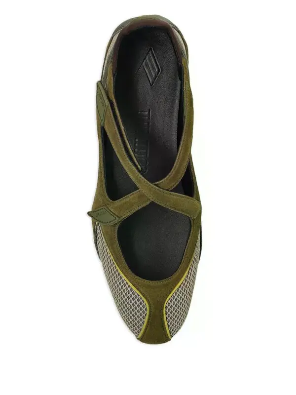 Attico Suede Ballet Flats - Green