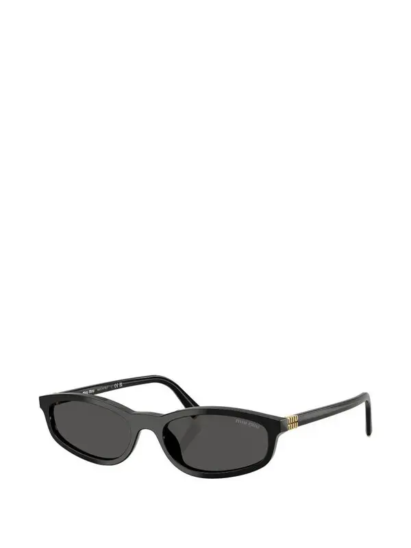 Miu Miu Oval Frame Sunglasses - Black