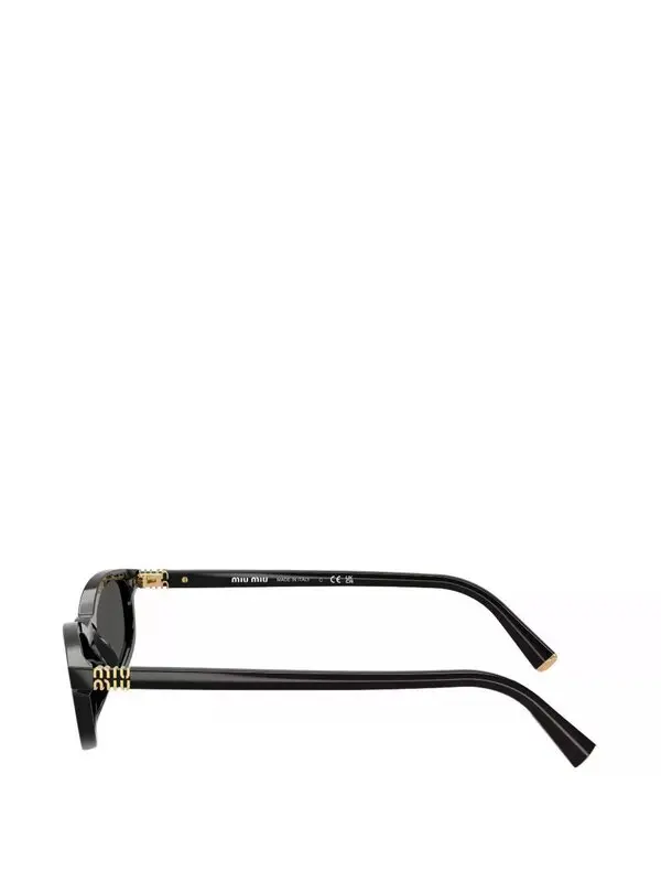 Miu Miu Oval Frame Sunglasses - Black