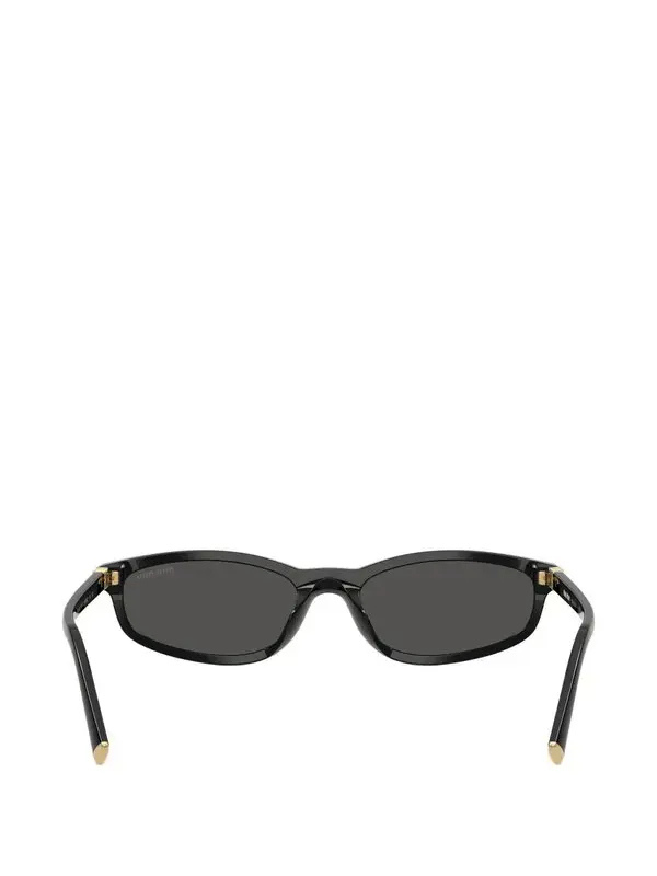 Miu Miu Oval Frame Sunglasses - Black