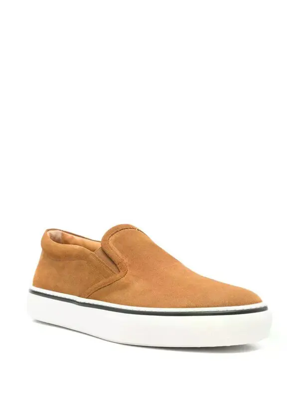 TOD'S Suede Slip-on Sneakers - Brown