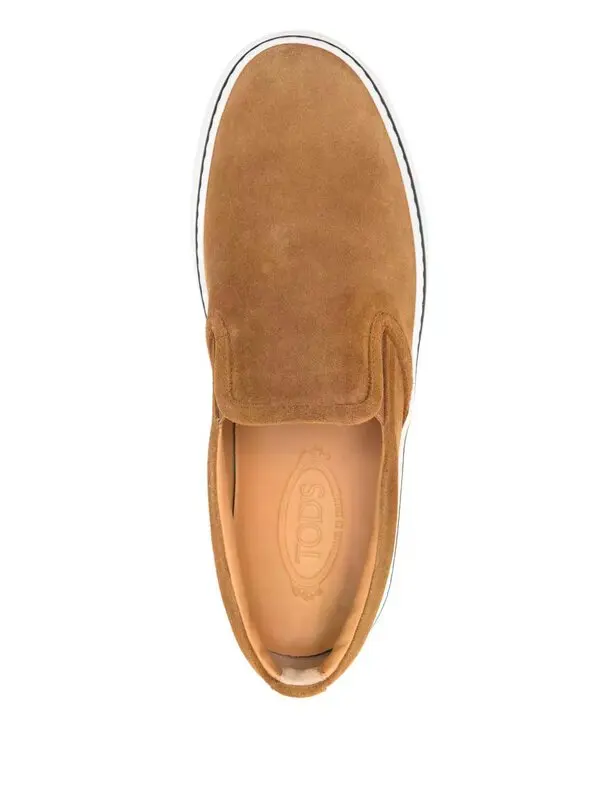 TOD'S Suede Slip-on Sneakers - Brown