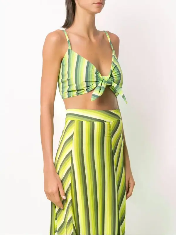 AMIR SLAMA Striped Cropped Top