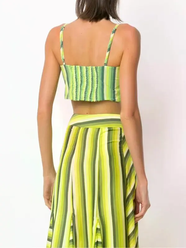 AMIR SLAMA Striped Cropped Top