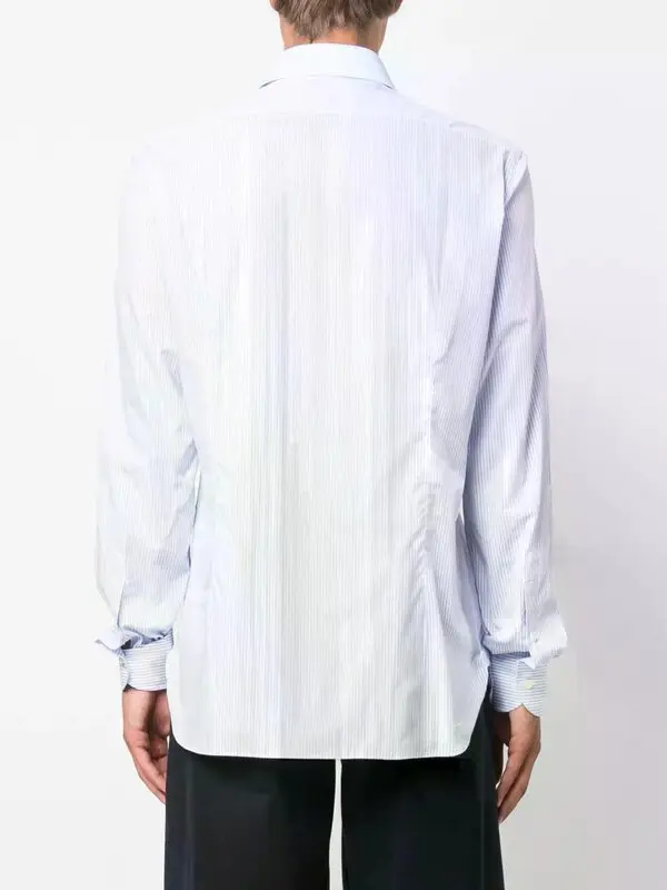 LUIGI BORRELLI Striped Long-sleeve Cotton Shirt