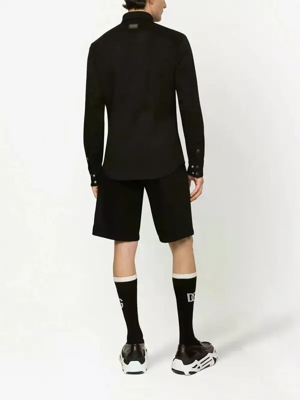 Dolce & Gabbana Logo-appliqué Denim Shorts
