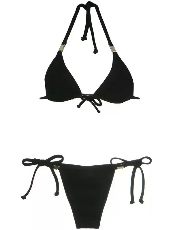 AMIR SLAMA Buckle Bikini Set - Black