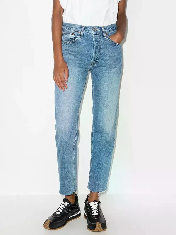 RE/DONE Stove Pipe Cropped Jeans