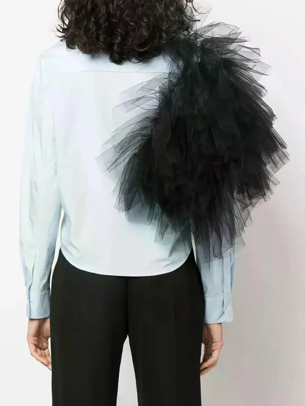 ACT Nº1 Tulle-embellished Detail Shirt