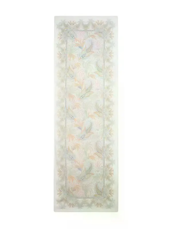 Etro Foliage-pattern Silk Scarf - Neutrals