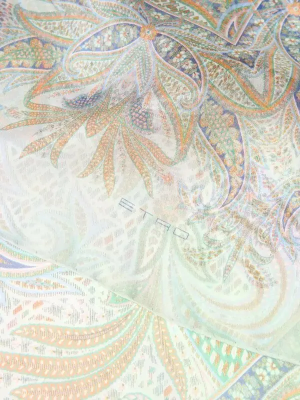 Etro Foliage-pattern Silk Scarf