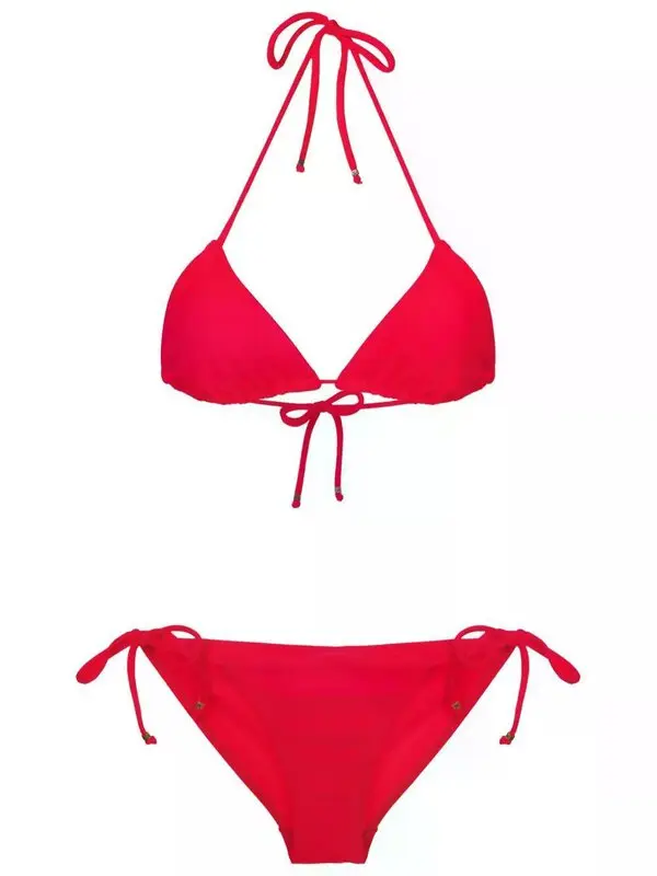AMIR SLAMA Self-tie Triangle Bikini - Red