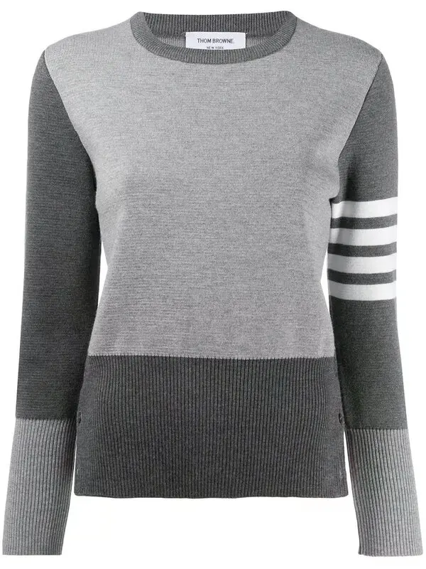 Thom Browne 4-bar Milano Stitch Jumper - Grey