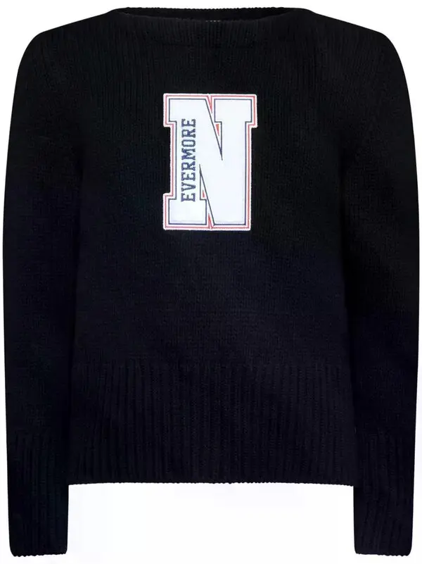 Thom Browne Slogan-print Virgin Wool Sweater - Black