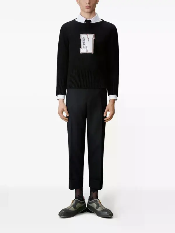 Thom Browne Slogan-print Virgin Wool Sweater