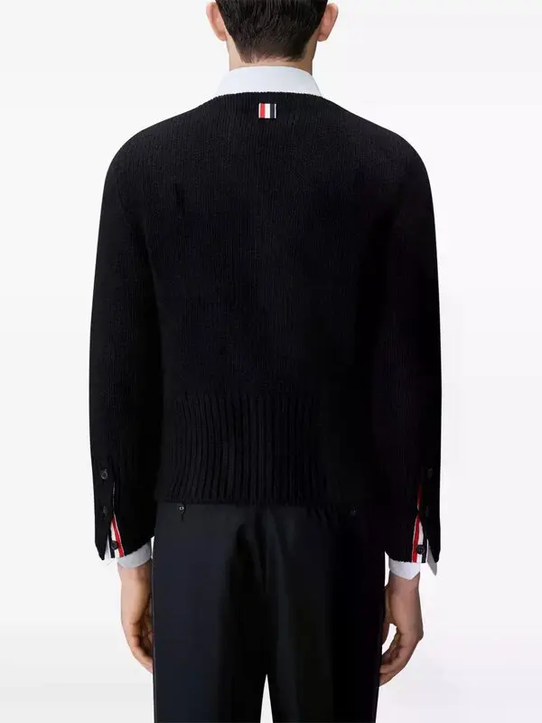 Thom Browne Slogan-print Virgin Wool Sweater