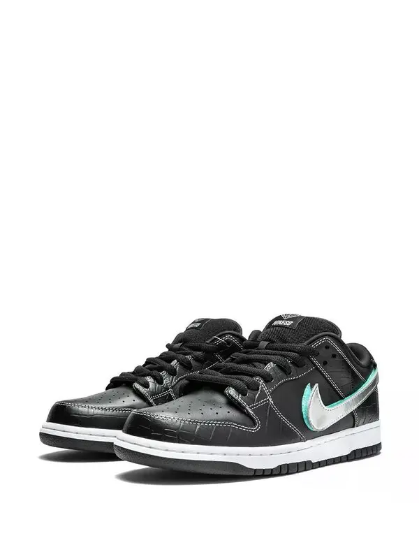 Nike Sb Dunk Low Pro Og Qs Diamond Sneakers - Black