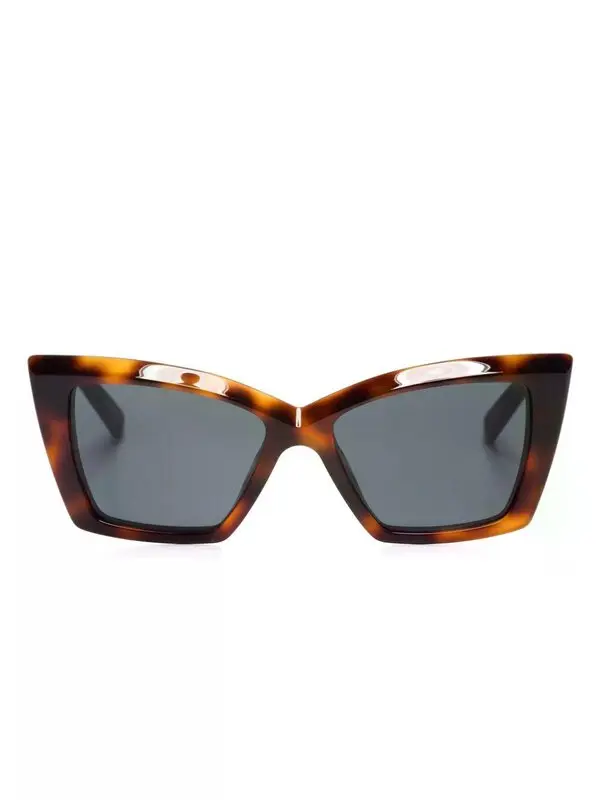 Saint Laurent Butterfly-frame Sunglasses - Brown