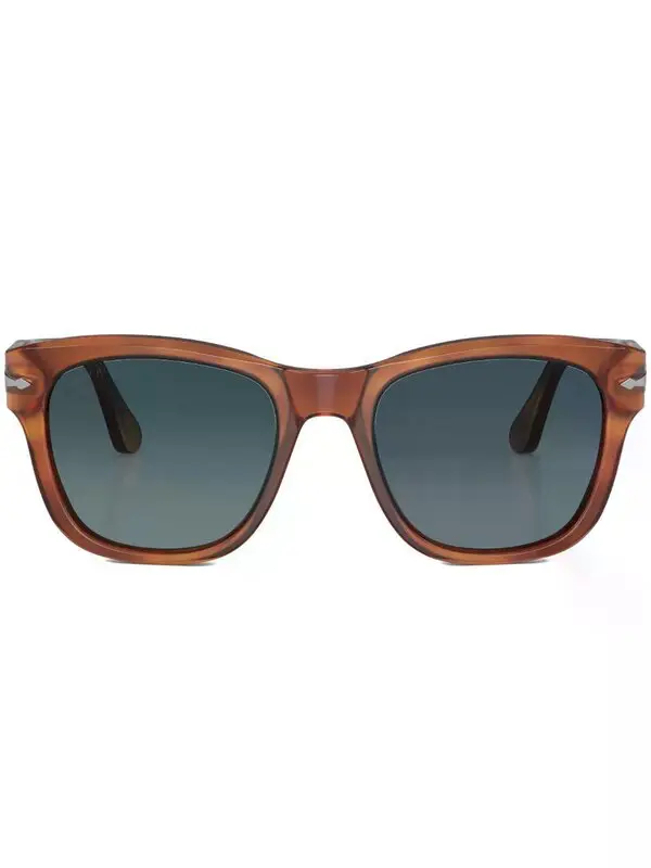 Persol Round-frame Straight-arm Sunglasses - Brown