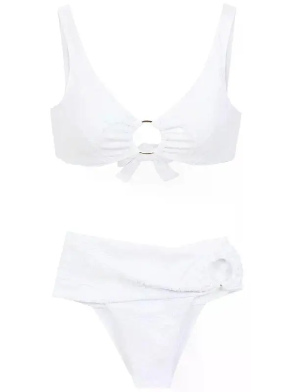 AMIR SLAMA Textured Bikini Set - White