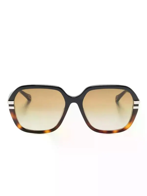 Chloé West Tortoiseshell Square-frame Sunglasses - Brown